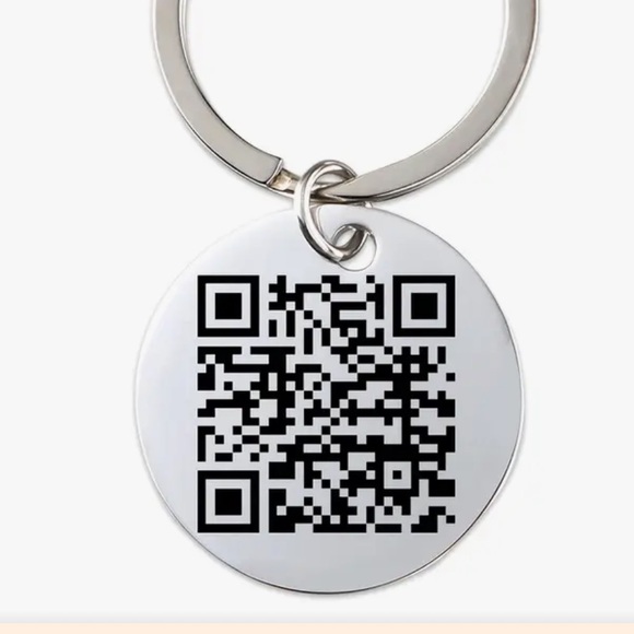 YOUR BRAND | Accessories | Qr Code Keychain Black Silver Gold Rose Gold ...